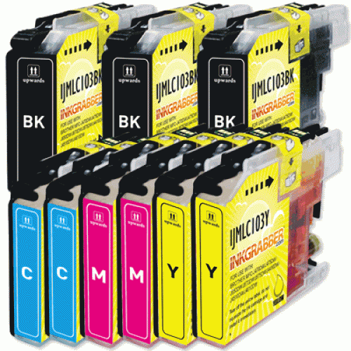9 Pack of Brother (LC103) Ink Cartridges - Includes 3 Black & 2 of each ...