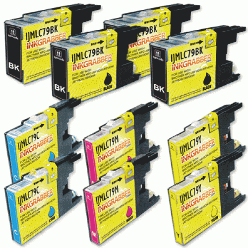 10 Pack of Super High Capacity Brother (LC-79) Series Ink Cartridges (4 ...